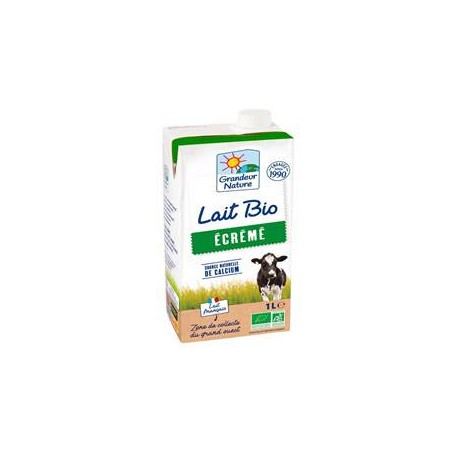 Lait UHT (brique) écrémé bio- 1 l|Produits frais|BIODIS FRAIS