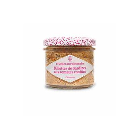 Rillettes sardines-tomates-125 grs|Conserve de poisson|L'atelier du ...
